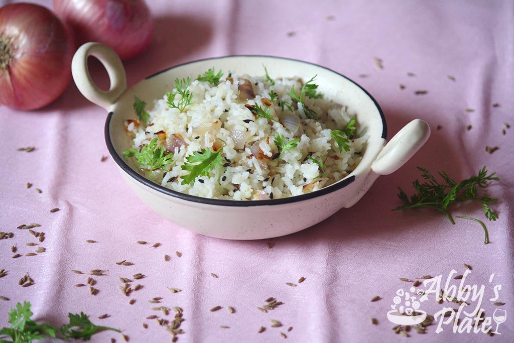 Onion Jeera Rice - Cumin Fried Rice With Onions