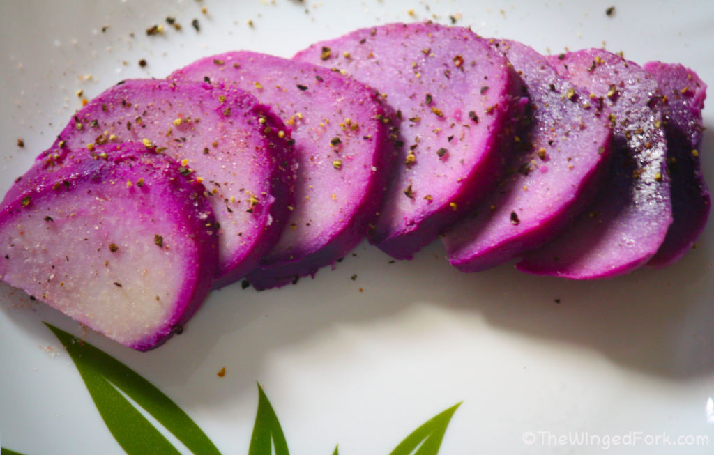 Indian Purple Yam Snack (Konfal or Kand)